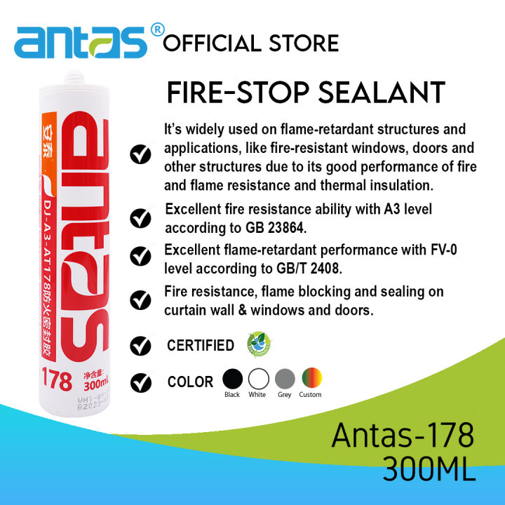 Antas 178 Fire-Stop Silicone Sealant 300ml | Lazada PH