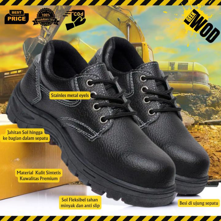Sepatu Safety Pria Boots Ujung Besi - Safety Shoes Boot Tactical Pria ...
