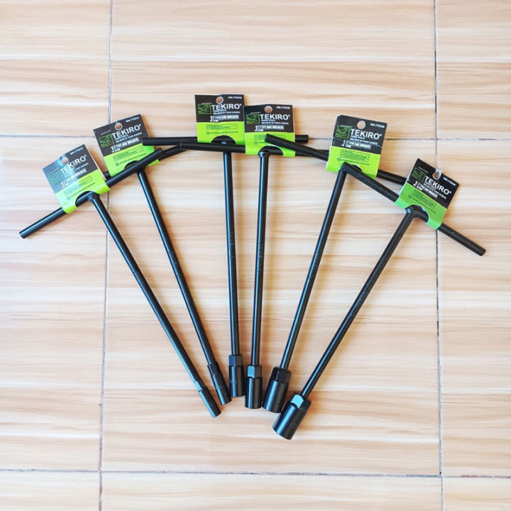 TEKIRO Paket Kunci T 8 10 12 14 17 MM T-Type Wrench Kunci Sok Sock Socket Original | Lazada ...