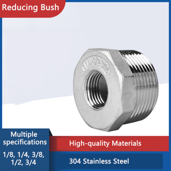 304 Stainless Steel Reducing Bush Pipe Fitting 1/8 1/2 3/4 3/8 Threaded ...