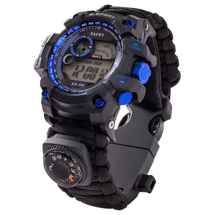 Outdoor Survive Watch Emergency with Night Vision 50M Waterproof ...
