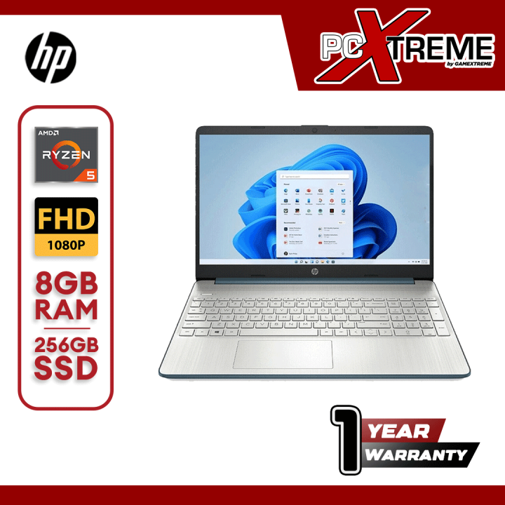 HP laptop 15-ef2729wm 15.6" FHD AMD Ryzen 5-5500U 8GB RAM 256GB SSD AMD ...
