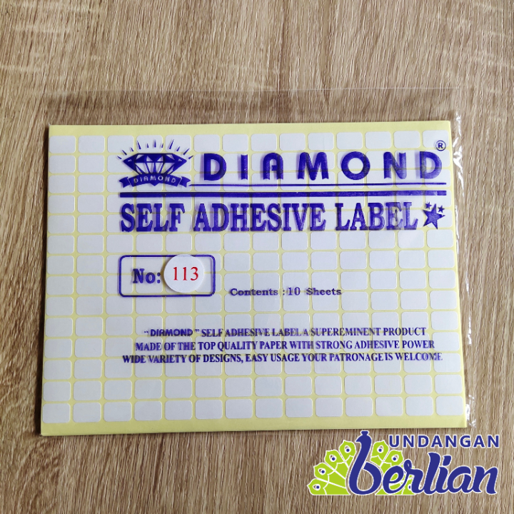 1 BALL Label undangan stiker nomor label 113 untuk 225 nama isi 25 pack ...