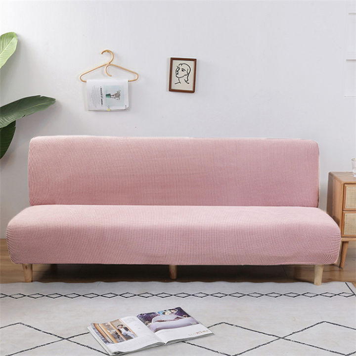Large Armless Sofa Bed Slipcover Couch Cover Without Armrests Stretch ...