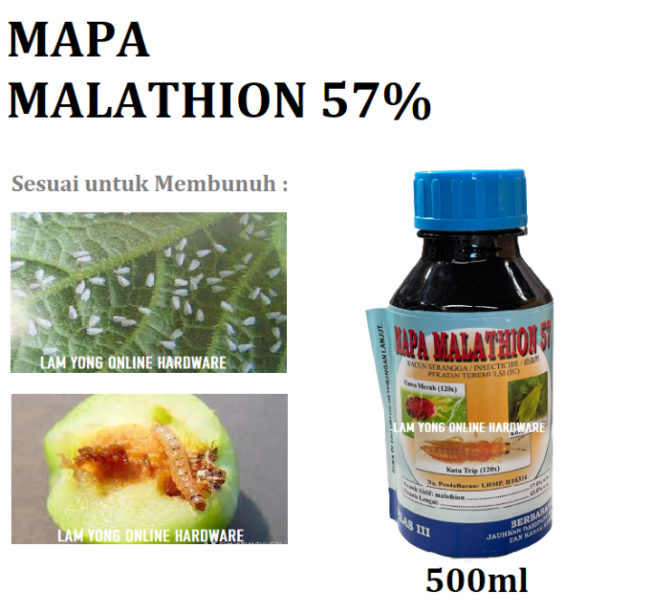 MAPA MALATHION 57 ｜ INSECTICIDE ｜ RACUN SERANGGA｜杀虫剂｜500ML | Lazada
