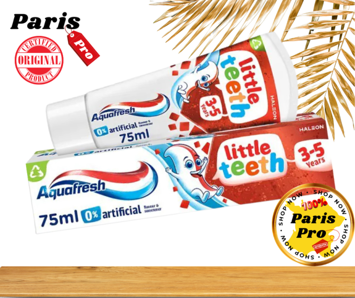 Aquafresh Kids Toothpaste, Little Teeth 3-8 Years 75ml อควาเฟรช ยาสีฟัน ...