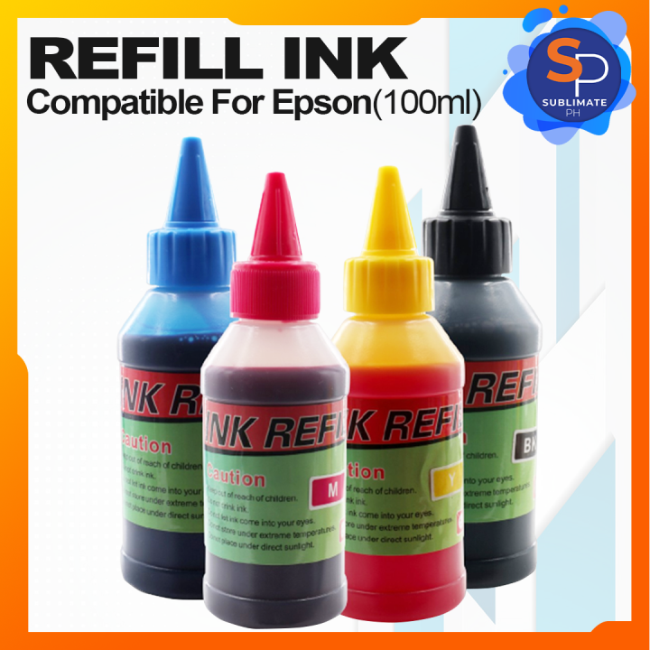 Epson Refill Ink 100ml Compatible Ink for Epson Printers (C/M/Y/K ...