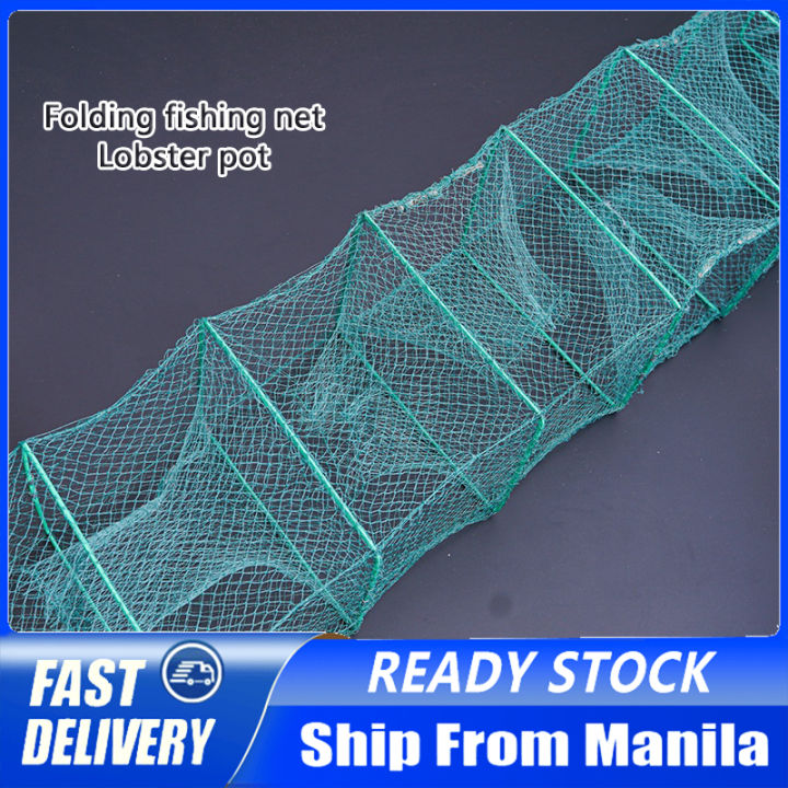 [24 hours delivery]Green dragon Large fishnet shrimp cage 163 Folding ...