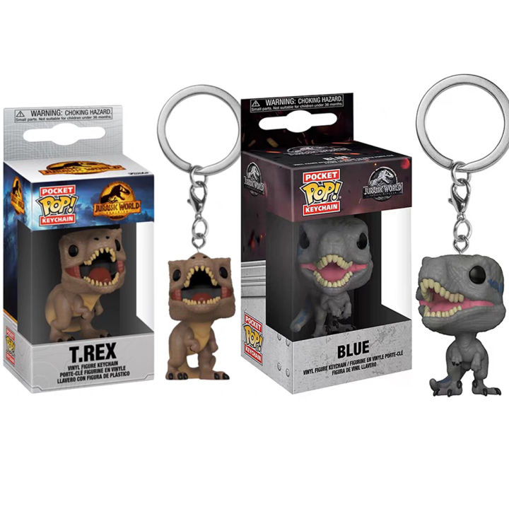 Keychain Jurassic World Action Figure Blue Velociraptor Collection Toys ...
