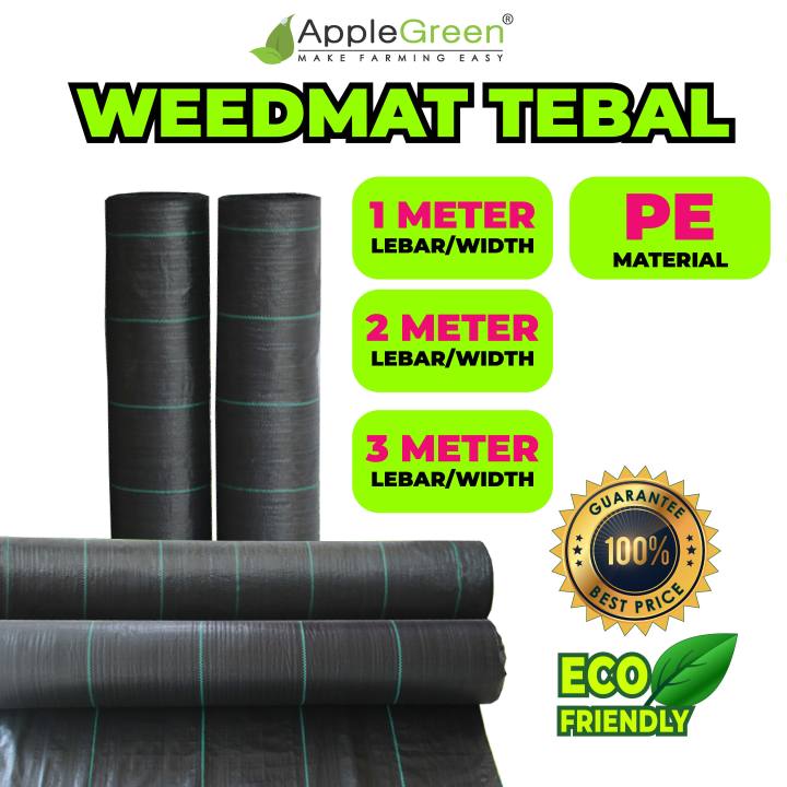1Meter 2Meter 3Meter 90gsm AppleGreen Garden Weedmat Weed Control Mat ...