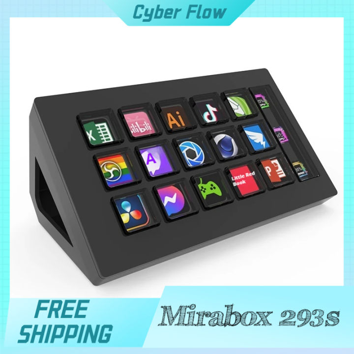 Mirabox 293S Streamdeck 15ปุ่มคีย์บอร์ดขนาดเล็กจอแอลซีดีสำหรับควบคุม ...
