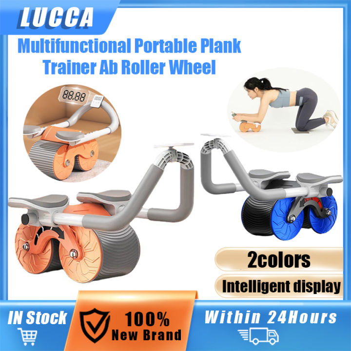 Portable Core Plank Trainer with Timer Ab Roller Wheel for Abdominal ...
