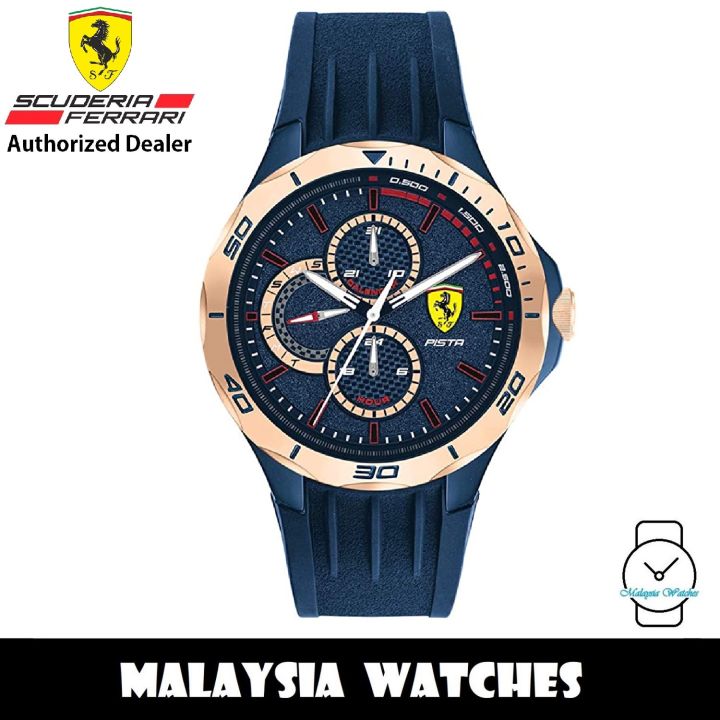 (100% Original) Scuderia Ferrari 0830724 Pista Quartz Blue Dial Blue ...