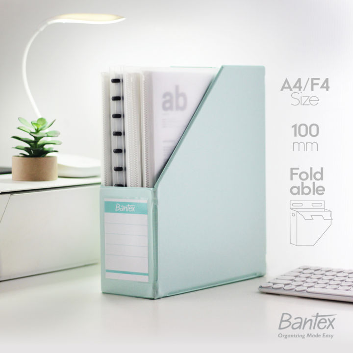 Bantex Box File / Magazine File F4 Folio 100 mm Cool Aqua 4011 76 ...