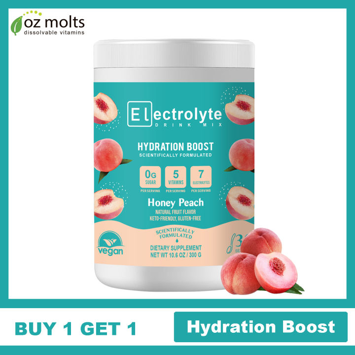 Ozmolts Hydration Electrolytes Powder Hydration Boost Vitamin C 7 ...