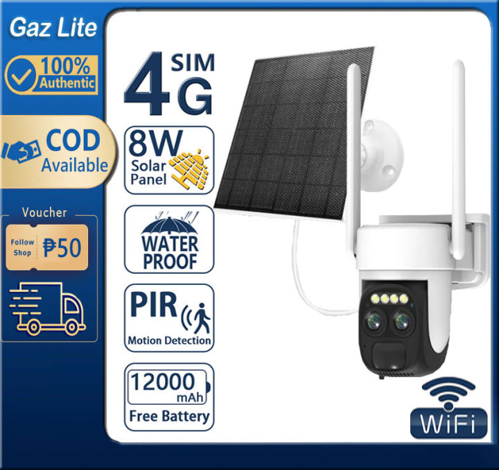 1080P WiFi Camera Solar Outdoor Wireless Battery Powered Bullet ...