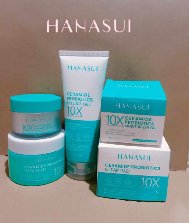 HANASUI Ceramide Probiotics Package - Moisturizer Gel Peeling Gel Clear ...