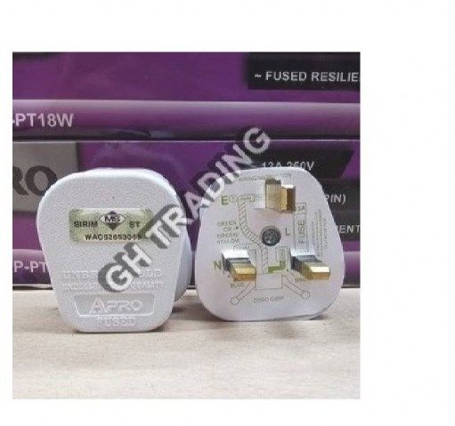 SIRIM 13A White Plug Top Made in Malaysia 3 Pin Style UK Design Safety ...