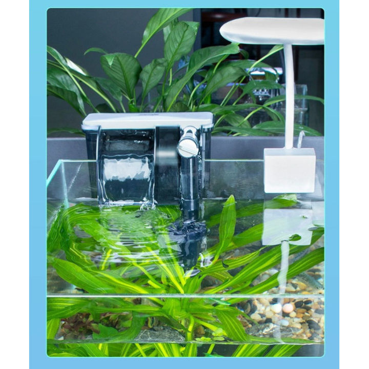 JINGYE Aquarium Hanging Filter JY-W155 JY-W255 JY-W355 Fish Tank Hang Clip On HOB Waterfall Pump ...