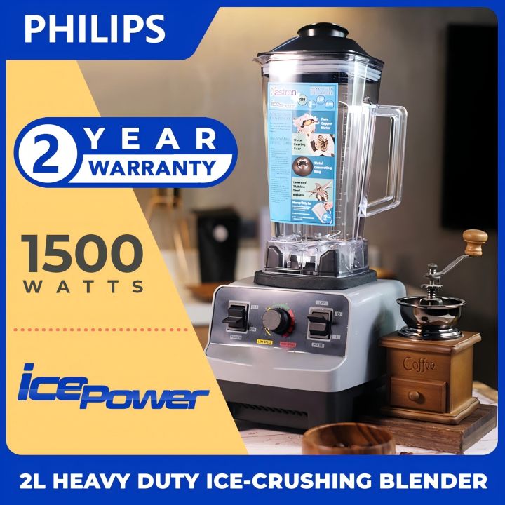 ice Power Heavy Duty Ice-Crushing Blender (1500W) (2L Capacity) Wall ...