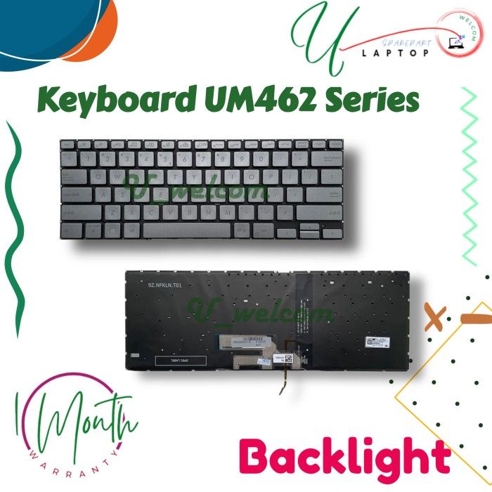 Keyboard ZenBook flip 14 UM462 UX462 UX462FA UX462D UX462DA Backlight ...