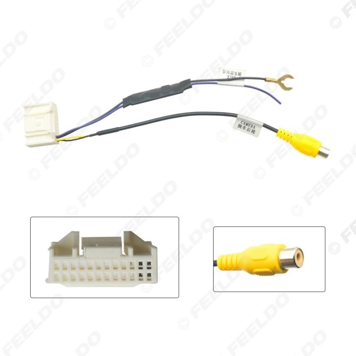 【Value Bundle】 Car 24-Pin Reverse Camera Video Input Adapter Wiring ...