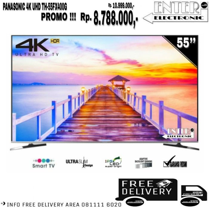 PANASONIC LED TV TH 55FX400 G - SMART TV LED 55 INCH ULTRA HD 4K | Lazada Indonesia