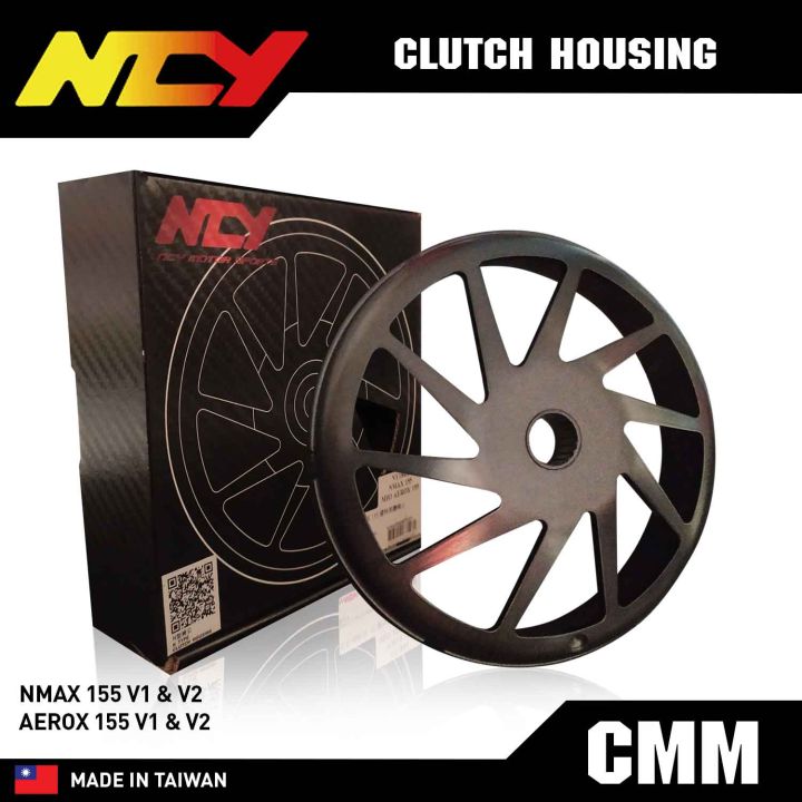 NCY Clutch Bell Target Black for Aerox 155 v1/v2 - Nmax 155 v1/v2 ...