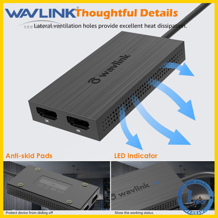 Wavlink USB 3.0 to HDMI Dual Monitor Adapter/Converter 5 Gbps ...