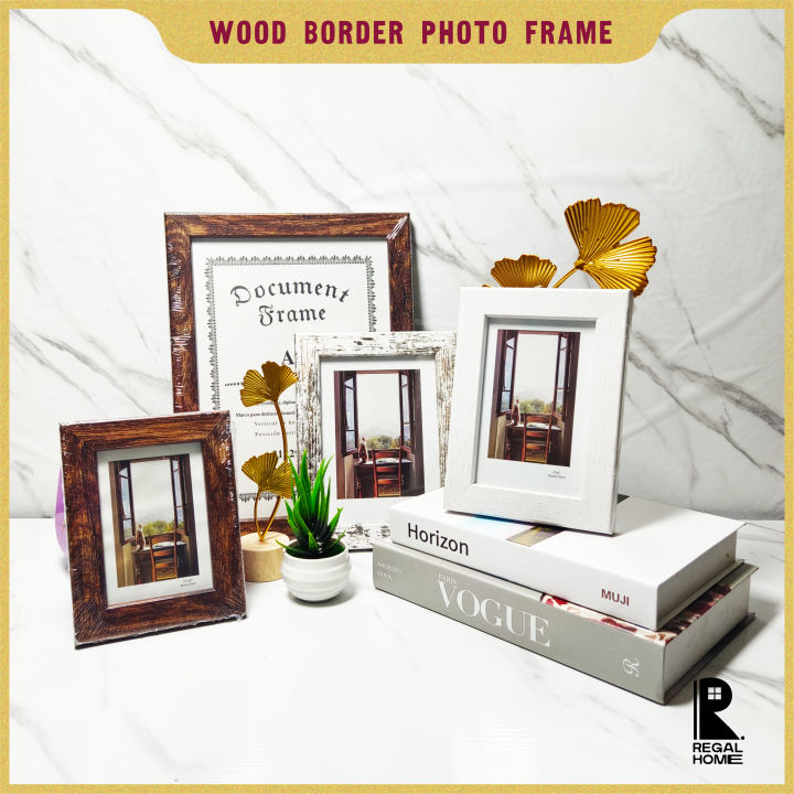 [Wood Border] Photo Picture Frame All Sizes Aesthetic Home Decoration ...