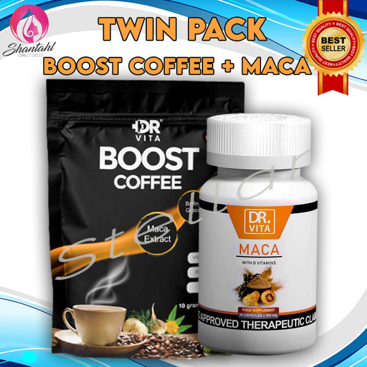 TWIN PACK OF DR.VITA MACA AND DR. VITA BOOST COFFEE SAFE and EFFECTIVE Sexual Booster , MUSCLE ...
