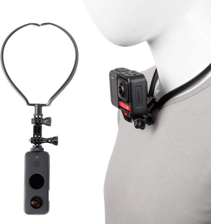 360 Camera Neck Holder Chest Mount POV/VLOG for DJI ACTION 5 4 3 ...