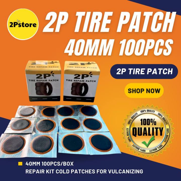 Tire patch 40mm, 2P vulcanizing repair patches kit and tools for ...