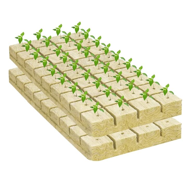 (YASJ) 50Pcs Stonewool Hydroponic Grow Media Cubes Plant Cubes Soilless ...