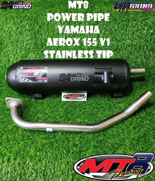 MT8 POWER PIPE YAMAHA AEROX 155 V1 STAINLESS TIPTHAILAND MADE | Lazada PH