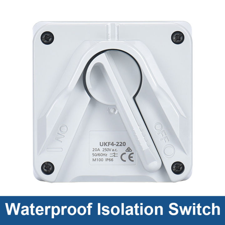 [ufxk] Industrial Waterproof Isolator Electric Switch AC 220V IP66 1P 2P 3P 4Pole 20A 35A 63A ...