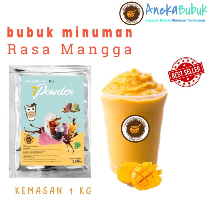 Bubuk Minuman Mangga 1kg - Serbuk Minuman Rasa Buah Mango - Bubuk Boba ...
