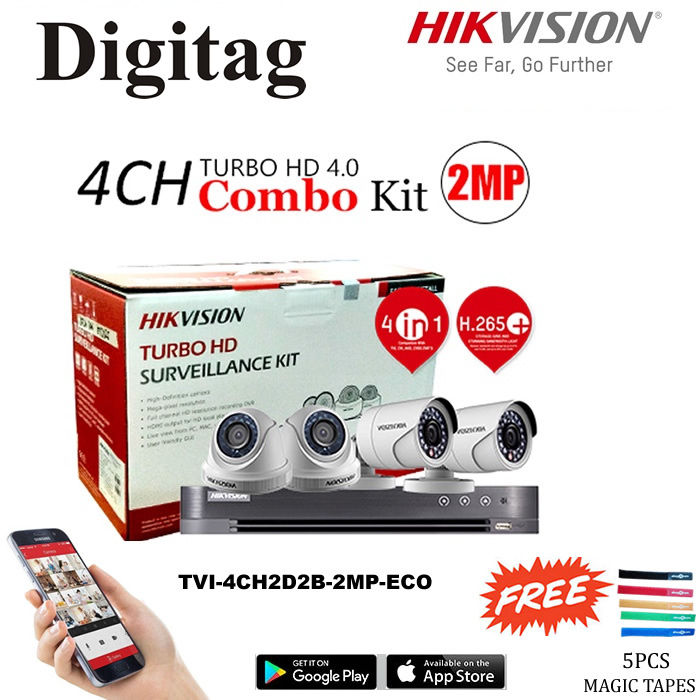 HIKVISION 2MP 4CH Turbo HD Surveillance Kit FREE GIFT | Lazada PH