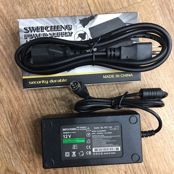 Adapter 12V/5A (4 Pin) Input : 100-240V ~ 50/60Hz - Output : 12V / 5A ...
