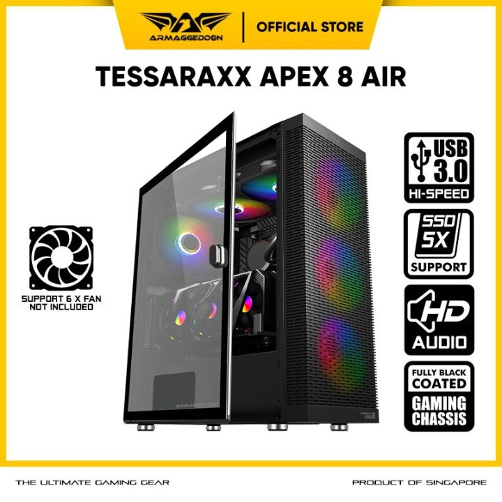 Casing PC Gaming Armaggeddon Tessarax Apex 8 E-ATX - Vertical Expansion ...