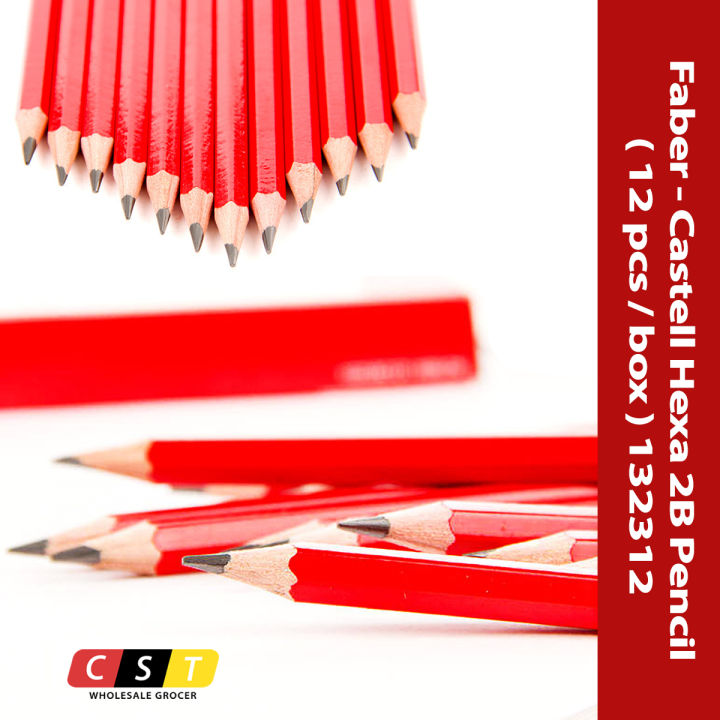 Pensel Faber‑Castell Hexa 2B (12 batang/sekotak) 132312 | Lazada