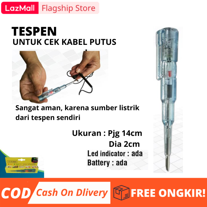 BEST SELLER!!! Tespen Listrik Cek Kabel Putus / Tes Pen Pendeteksi AC ...
