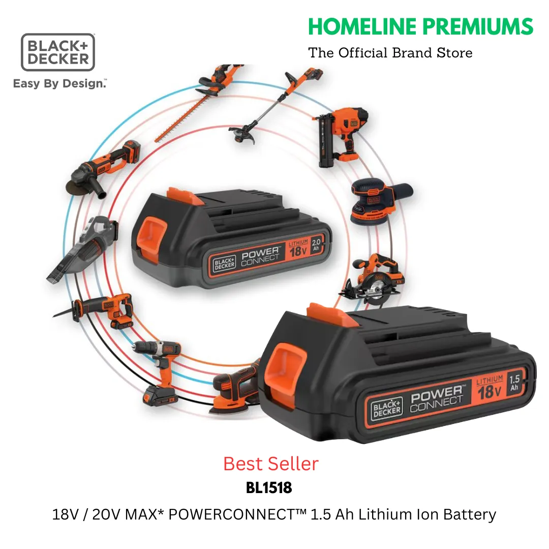 BL2018-KR BATTERY 2.0Ah LI 18V /20V MAX* PC™ BLACK+DECKER ( RPLD BL1518 ...