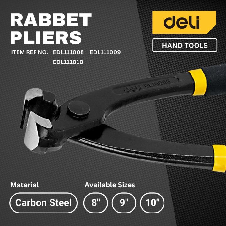 DELI Rabbet Pliers 8" , 9" , 10" High Carton Steel EDL111009 | Lazada PH
