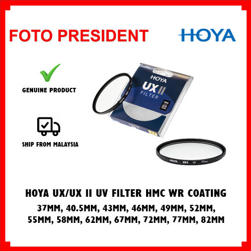 HOYA UX/UX II UV SLIM FRAME HMC (WR COATING) FILTER (37mm/40.5mm/43mm ...