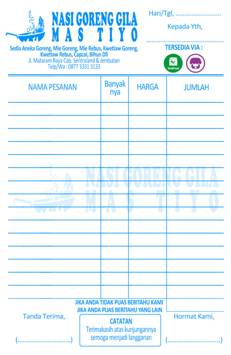 NOTA CUSTOM 2 RANGKAP 1/2 FOLIO | NOTA CUSTOM BESAR | NOTA CUSTOM ...