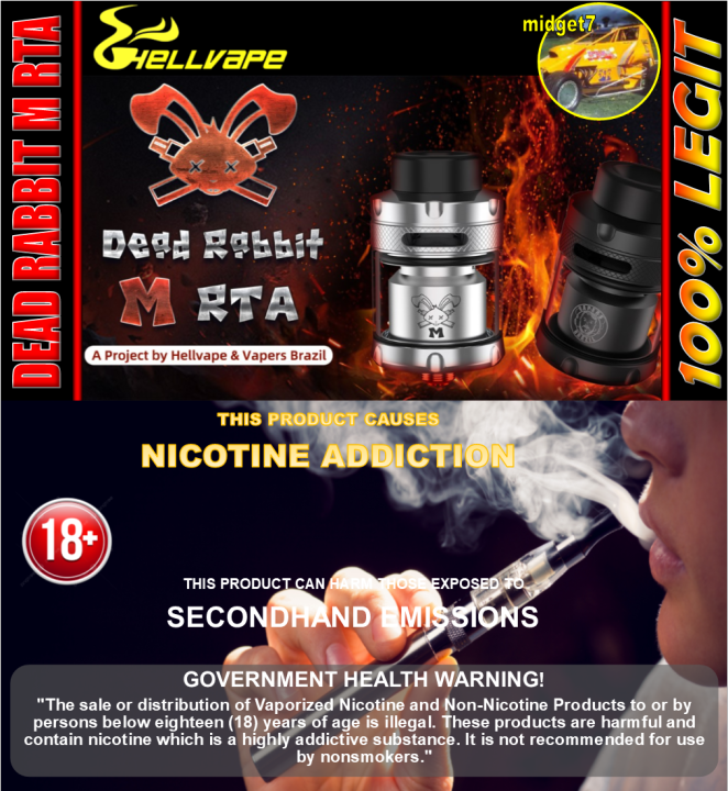 Hellvape Dead Rabbit M RTA Atomizer 4.5ml | Lazada PH
