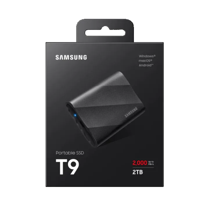 Samsung T9 USB 3.2 Gen2x2 Portable Solid State Drive Black | 2TB ...