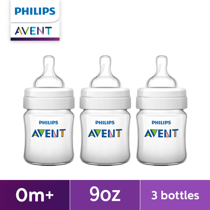 Philips AVENT [Promo] 9oz Classic Baby Bottles, 3-pack | Lazada PH