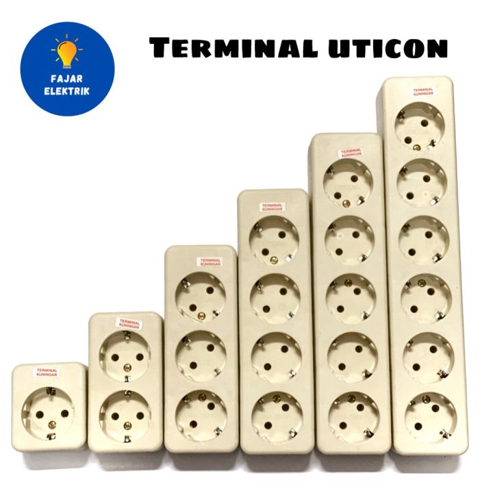 TERMINAL KABEL LISTRIK UTICON STOP KONTAK ARDE 1 - 6 LUBANG / TERMINAL ...